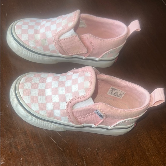 Vans | Shoes | Vans Pink And White Checkered Sneakers Canvas Laceup ...